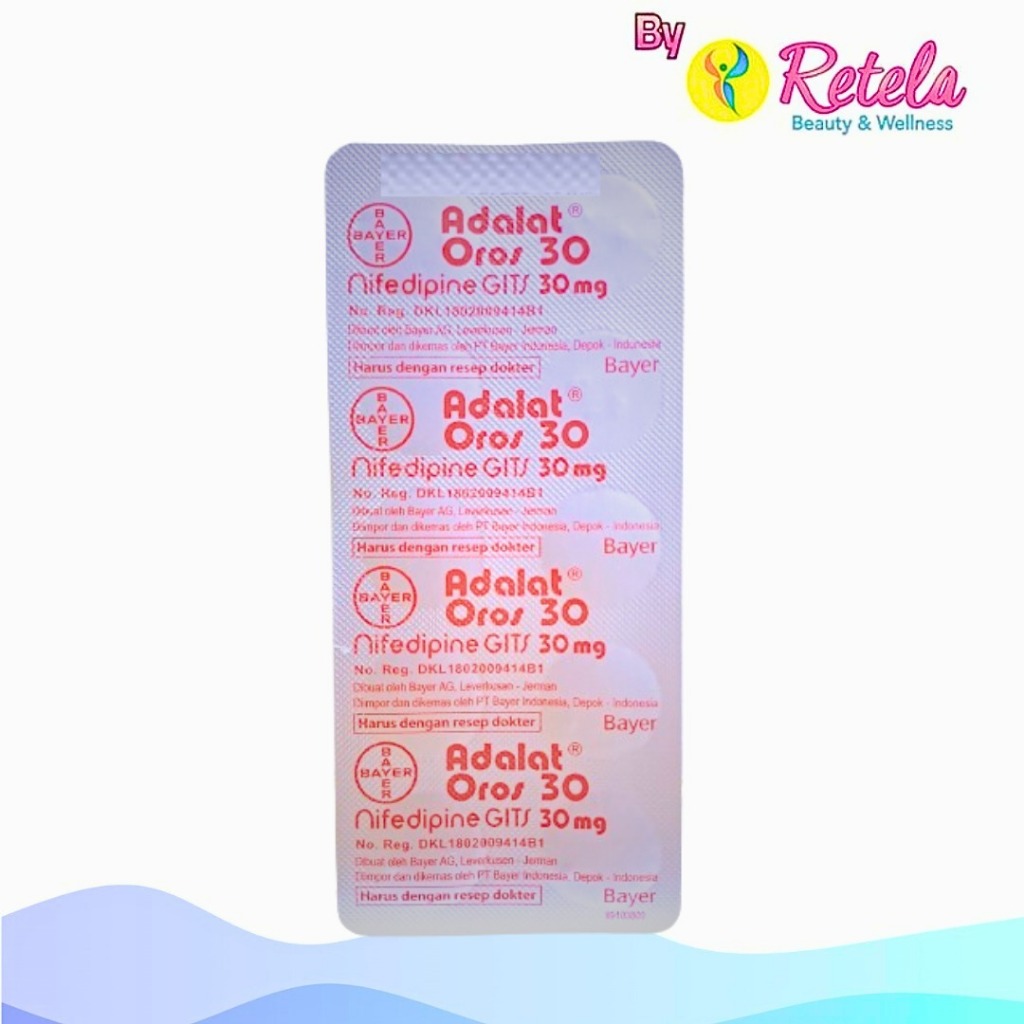 Jual ADALAT OROS 30 Mg 1 Blister 10 Tablet | Shopee Indonesia