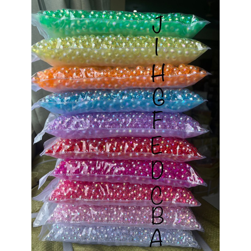Jual 1 Pon manik Mote Bulat AB Bening 6:8/10mm | Shopee Indonesia