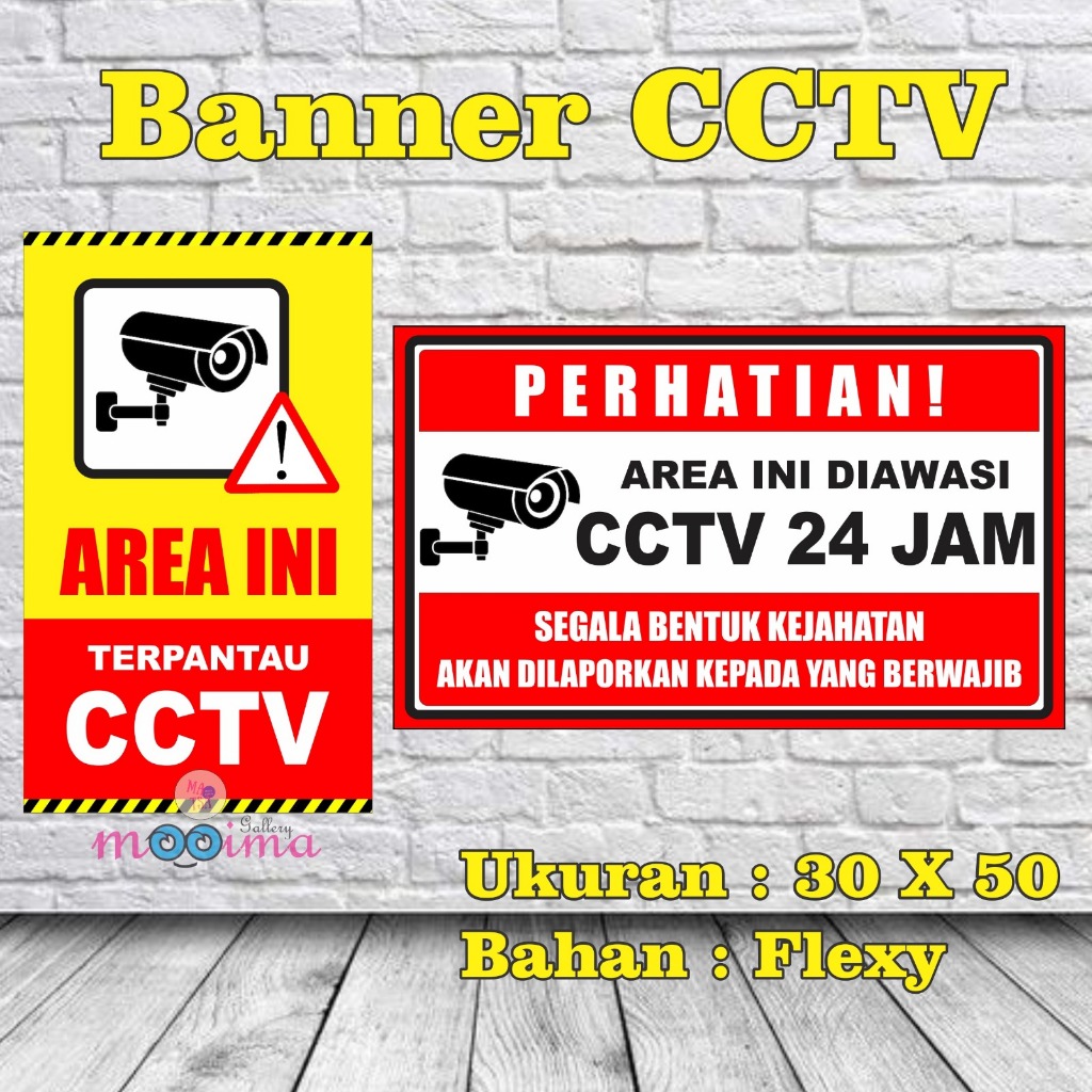 Jual Spanduk banner area ini di pantau cctv 24jam | Shopee Indonesia
