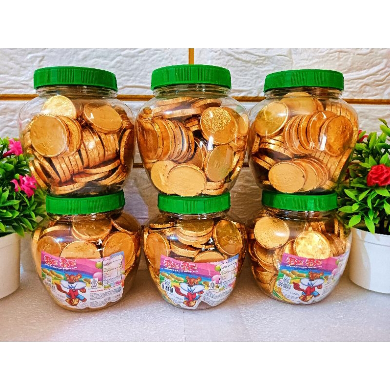 Jual Cokelat BeBe Chocolate Coin Snack Coklat Koin Gurih 100 pcs ...