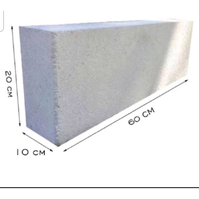 Jual Habel Hebel Bata Batako Ringan 20x60 20 x 60 10 cm 10cm per Kubik ...