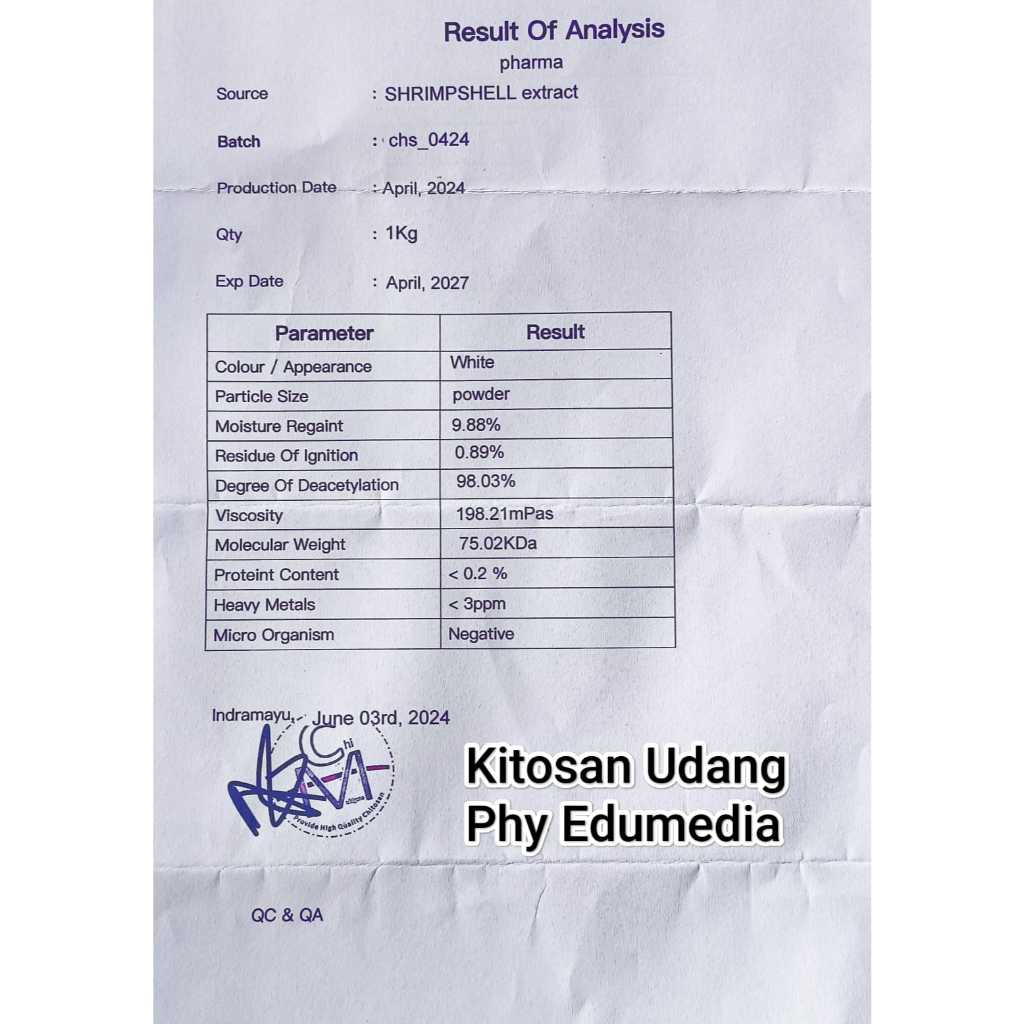 Jual Chitosan / Kitosan Udang Pharmaceutical Grade Per 100 Gram ...
