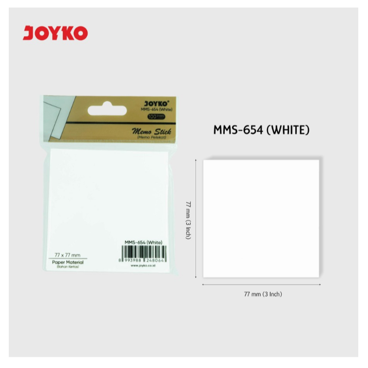 Jual Memo Stick Sticky Note Kertas Memo Memo Tempel Joyko MMS-654 Putih ...