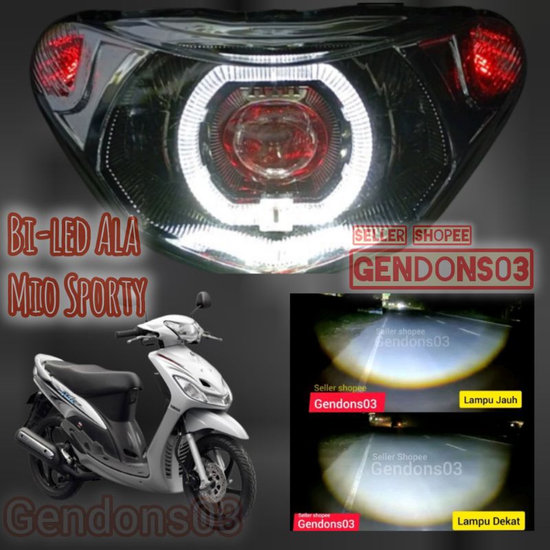 Jual Reflektor Lampu BiLed ala Mio Sporty Lampu utama Putih terang High ...