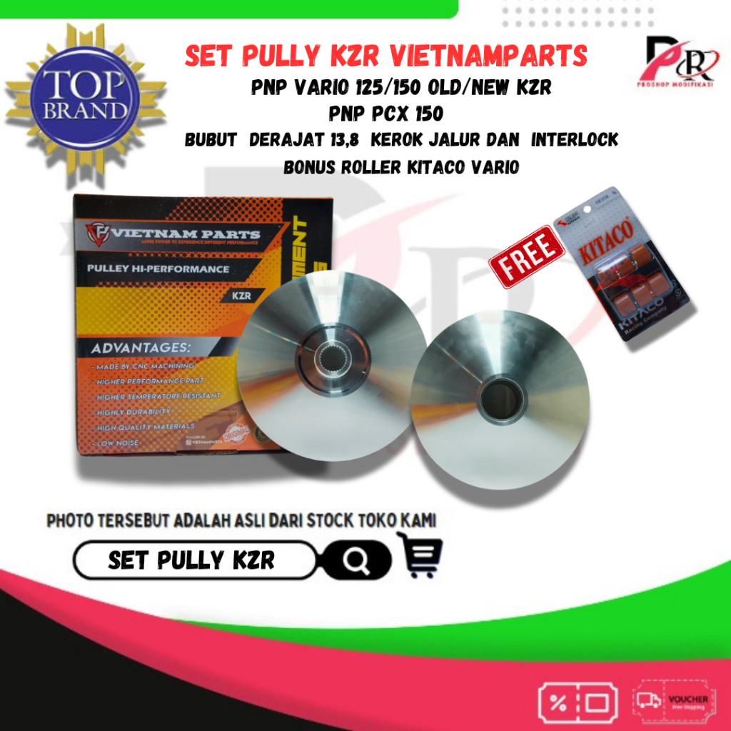 Jual KIPAS + RUMAH Roller Vario PULLEY VARIO CUSTOM 1 SET BUBUT + KEROK ...