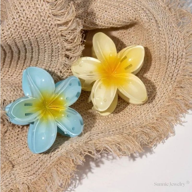 Jual RC - Jepit Rambut Bunga Kamboja Bali Flower Hair Clip Korean Style ...