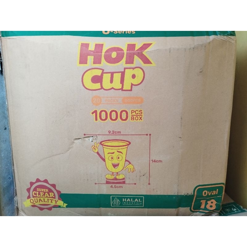 Jual Cup Hok Oval 18oz/Cup Hok U Series 18oz/Cup Gelas Hok Oval 18oz ...