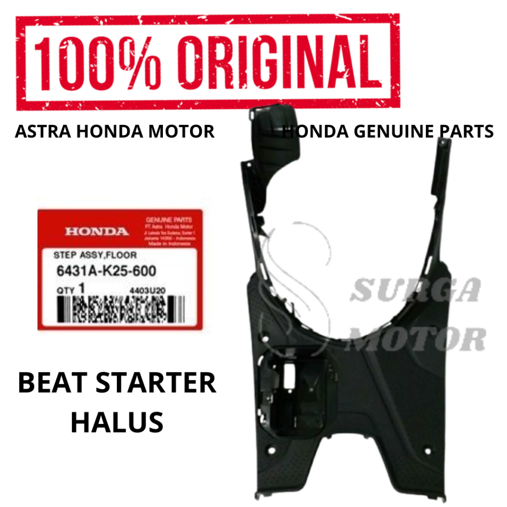 Jual Cover Lantai Step floor Dek Pijakan Kaki Atas BEAT FI eSP Starter Halus Original Honda AHM ...
