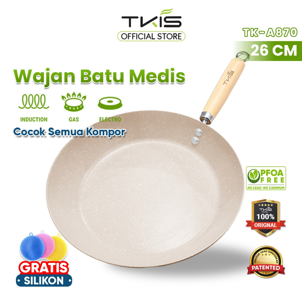 Jual TKIS Product Wajan Marble Penggorengan Panci anti lengket Premium ...