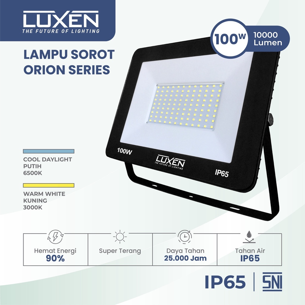 Jual Luxen LED Floodlight Orion Series 100 Watt Kap Sorot 100W | Shopee Indonesia