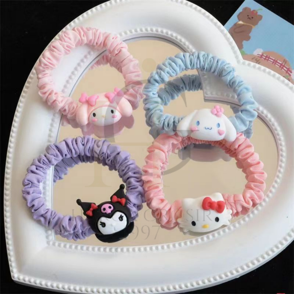 Jual Ikat rambut gelang sanrio imut lucu kunciran cewe scrunchie pilih ...