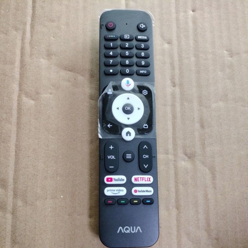 Jual REMOT REMOTE ORIGINAL TV AQUA ANDROID bisa voice note NEW/BARU ...