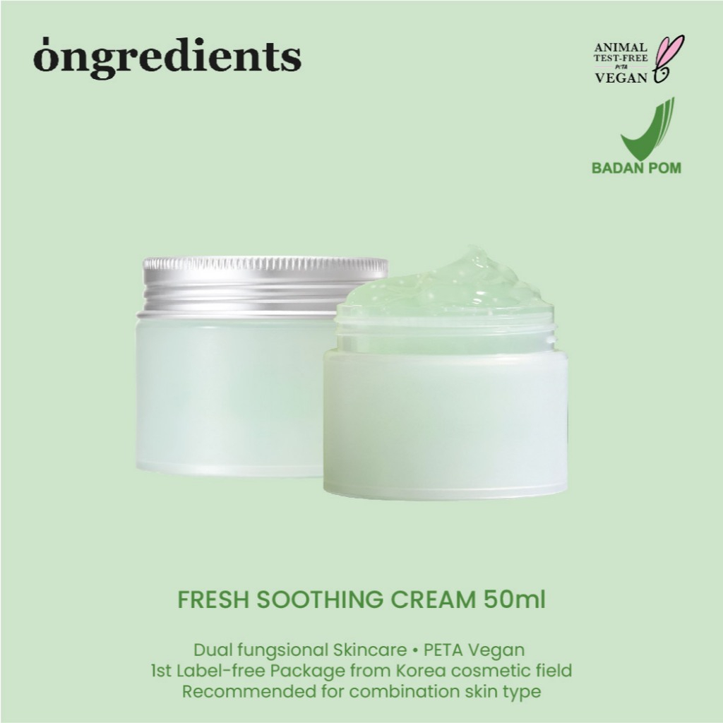 Jual [CLEARANCE] ONGREDIENTS Fresh Soothing Cream 50ml | Exp Sept 2026 ...