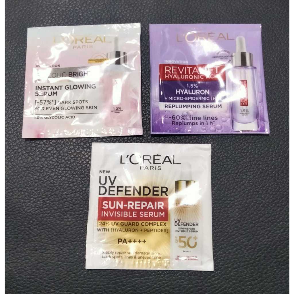 Jual LOREAL SERUM + SUNSCREEN SACHET FREE | Shopee Indonesia