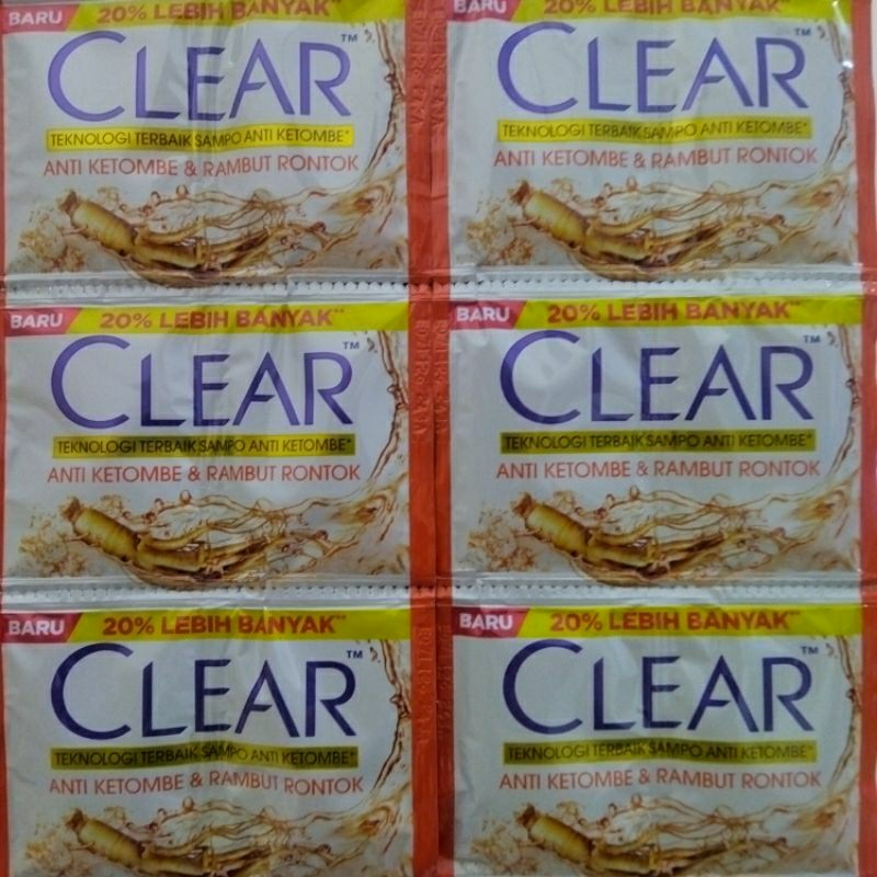 Jual 36 SACHET CLEAR 1000 ANTI KETOMBE & RAMBUT RONTOK TWIN PACK (SAMPO) | Shopee Indonesia