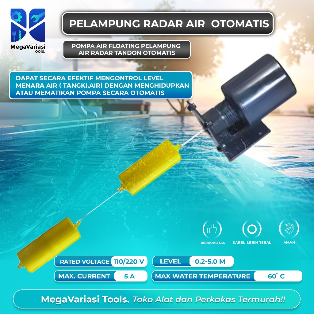 Jual Pelampung Radar Air Kido Otomatis 70 AB Toren Tandon Air Radar ...