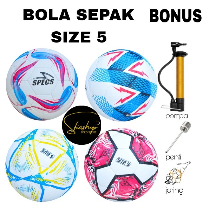 Jual Bola sepak size 5 bliter bola kaki bahan aselak dijahit tangan ...