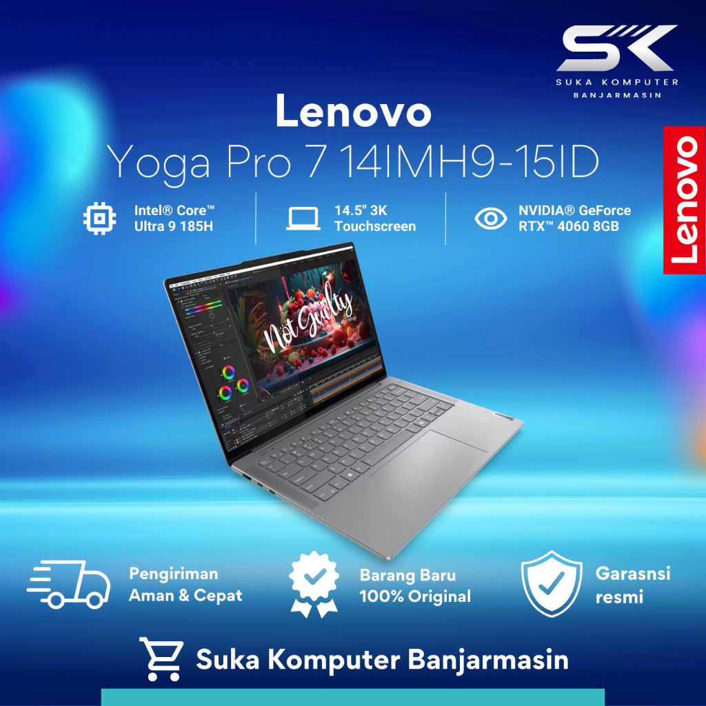 Jual Lenovo Yoga Pro 7 14IMH9-15ID /Ultra 9 185H/32GB/1TB SSD/RTX4060/W11+OHS | Shopee Indonesia