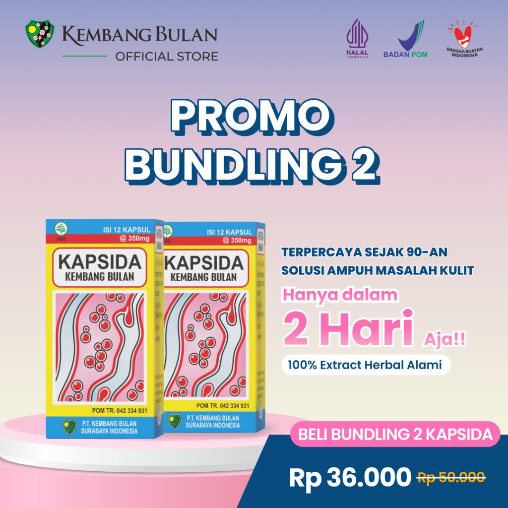 Jual PROMO BUNDLING 2 KAPSIDA – Obat Jerawat Gatal-gatal Kulit Bisul ...