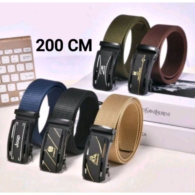 Jual IKAT PINGGANG PRIA JUMBO PANJANG 200 CM SABUK KANVAS MODEL REL GESPER OTOMATIS | Shopee ...