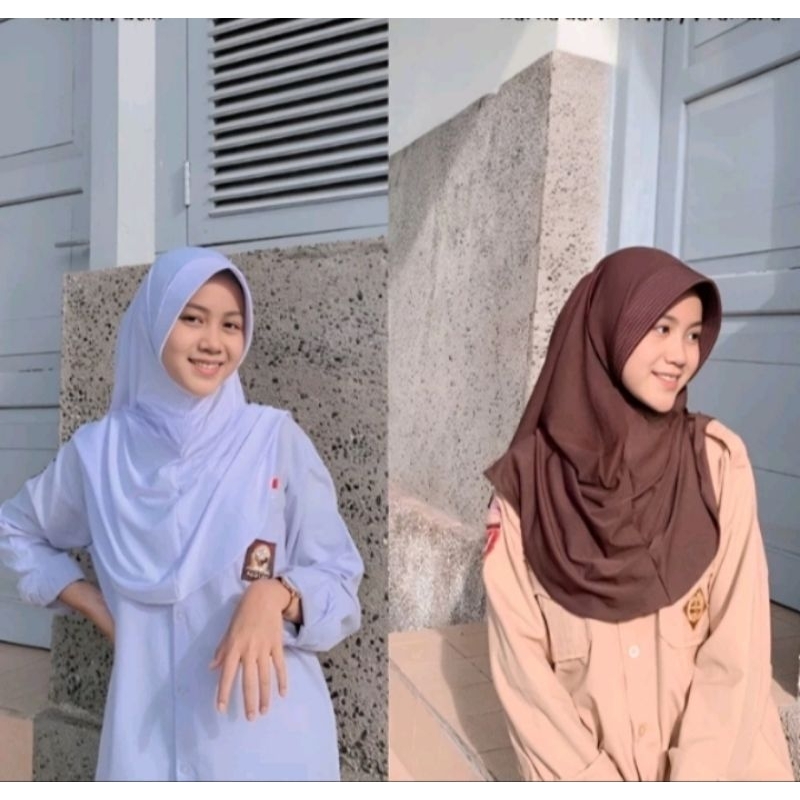 Jual Jilbab Anak Sekolah SMP SMA/Jilbab sport/Jilbab hamidah/Jilbab jumbo | Shopee Indonesia