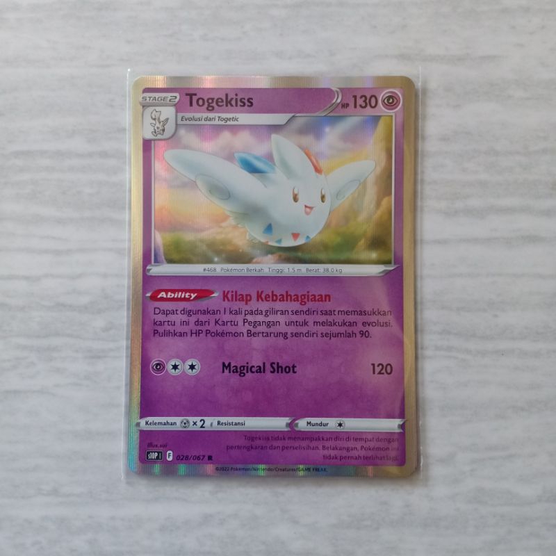 Jual Kartu Pokemon TCG Indonesia Original TOGEKISS Holo Rare | Shopee ...