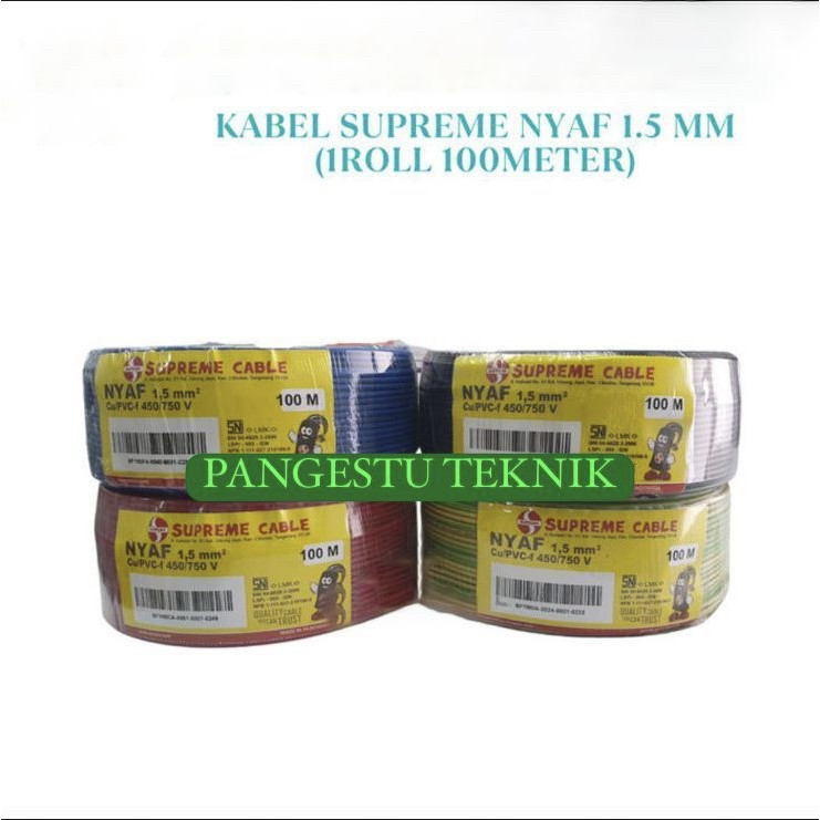 Jual Kabel NYAF 1.5 mm Serabut / Merk Supreme / 100 meter | Shopee Indonesia