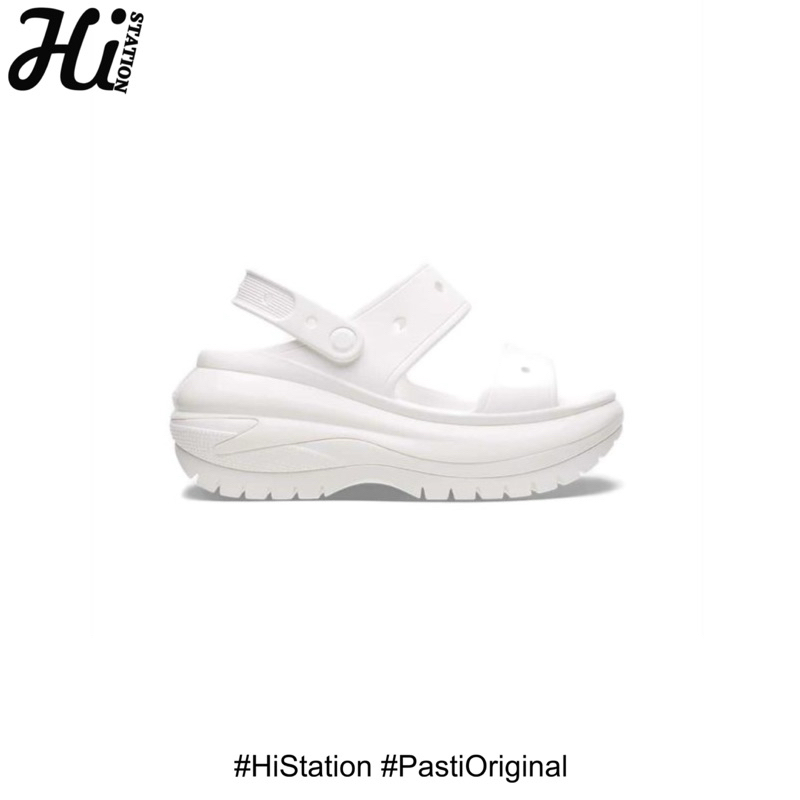 Jual Crocs Mega Crush Sandal White - 207989-100 | Shopee Indonesia