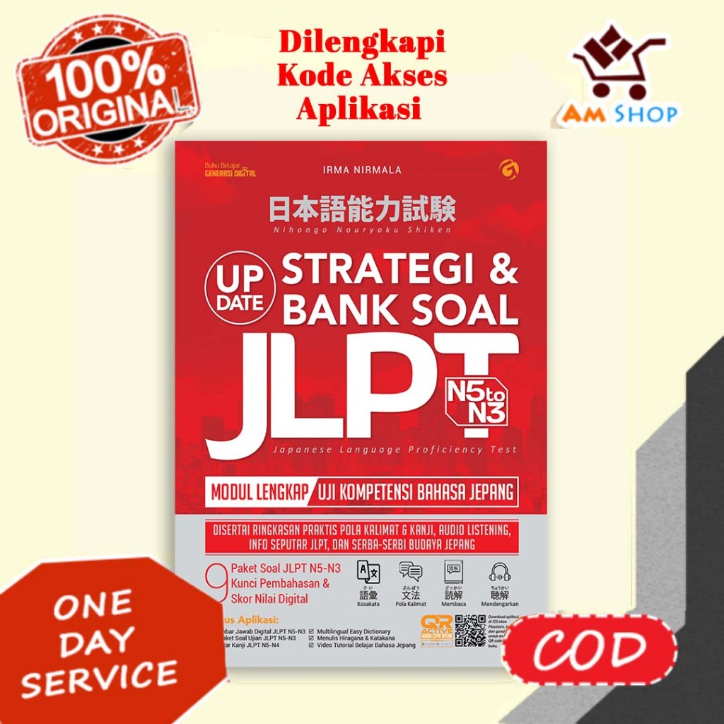 Jual Buku Belajar Bahasa Jepang JLPT - Update Strategi & Bank Soal JLPT N5~N3 | Shopee Indonesia