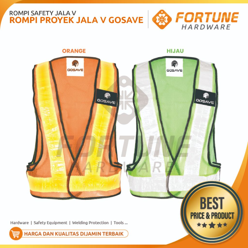 Jual Rompi Safety Kerja Proyek Reflector / Vest Jaring Jala V Scotlight ...