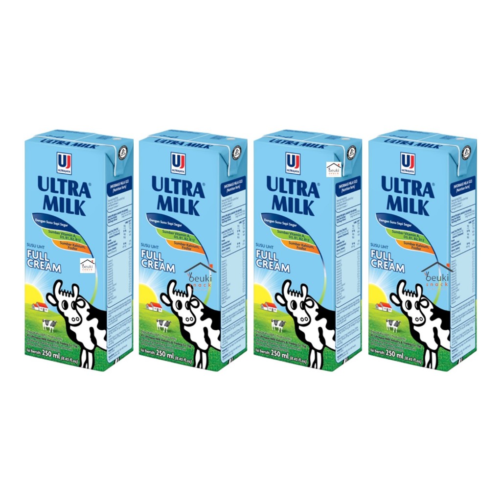 Jual 4PCS Ultra Milk UHT Full Cream Susu Sapi Rasa Original | Shopee ...