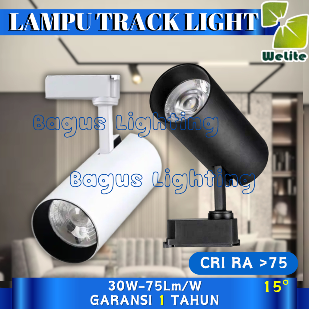Jual Lampu Rel Track LED Sorot Lampu Track Light Spotlight 30W Garansi ...