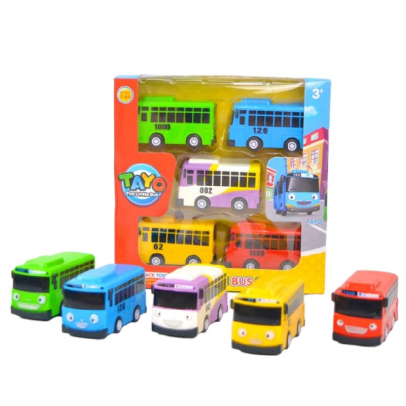 Jual Mainan Bus Tayo Little Bus Friend Fullback Isi 5 Pcs Mainan Bis ...