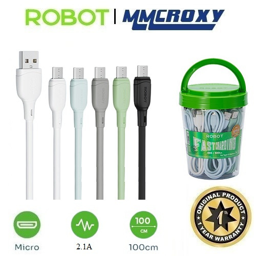 Jual Robot RBM100 II Kabel Data Micro USB Fast Charging 2.1A New | Shopee Indonesia