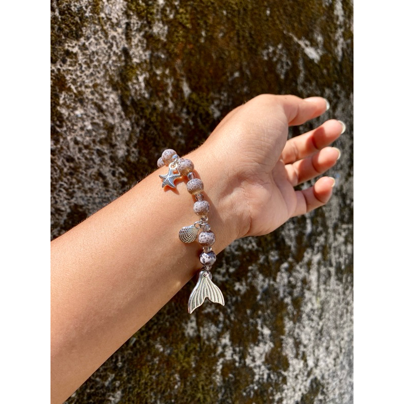 Jual Gelang mutiara/ gelang kerang/ pearl shell bracelet/ gelang unik ...
