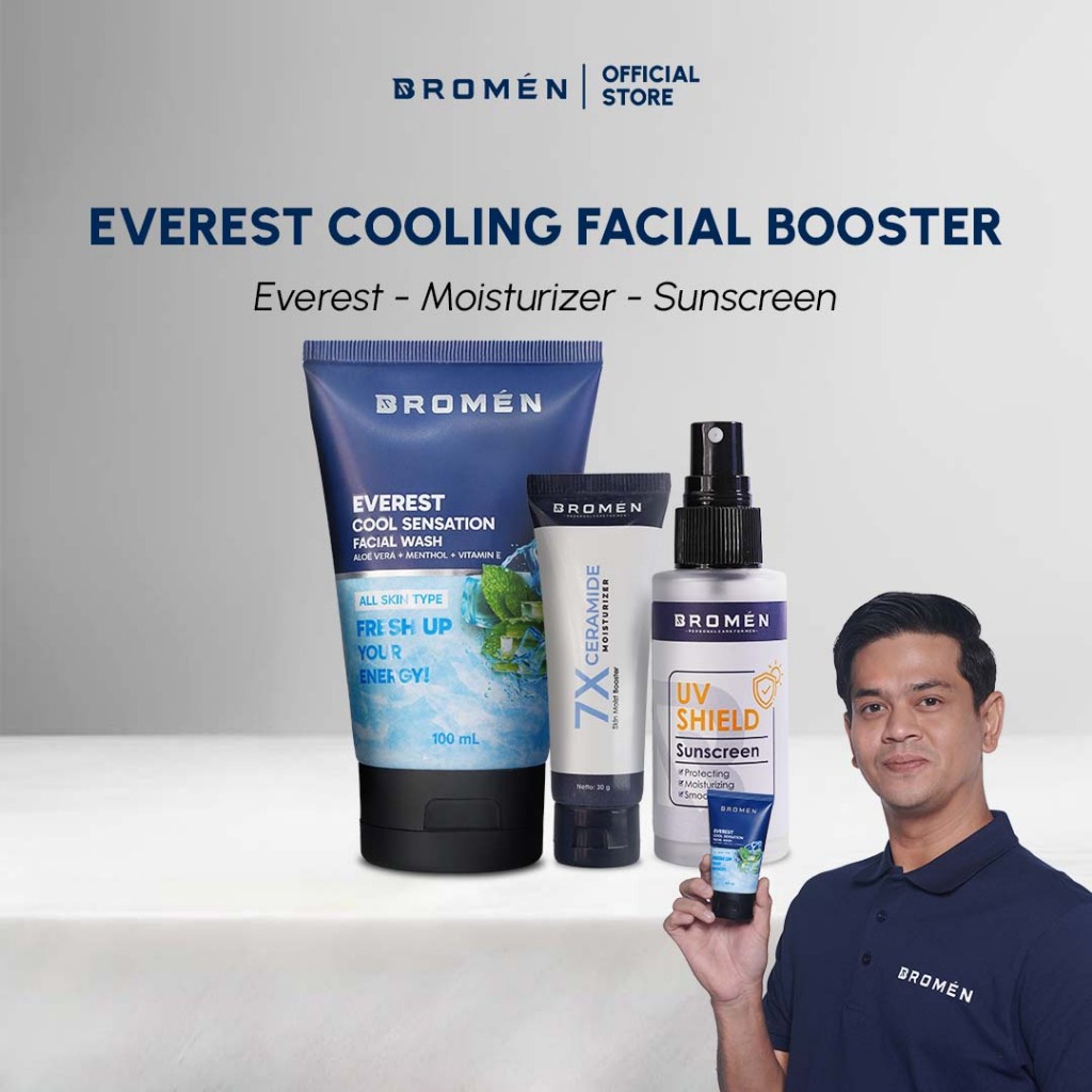 Jual BROMEN Everest Cooling Facial Booster ( Everest Facial Wash + 7x ...