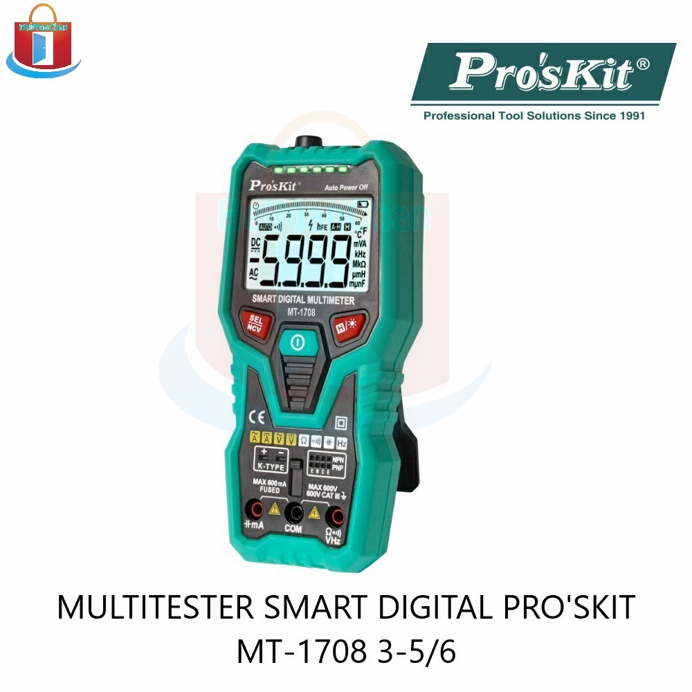 Jual MULTITESTER SMART DIGITAL PRO'SKIT MT-1708 3-5/6 - Proskit ...