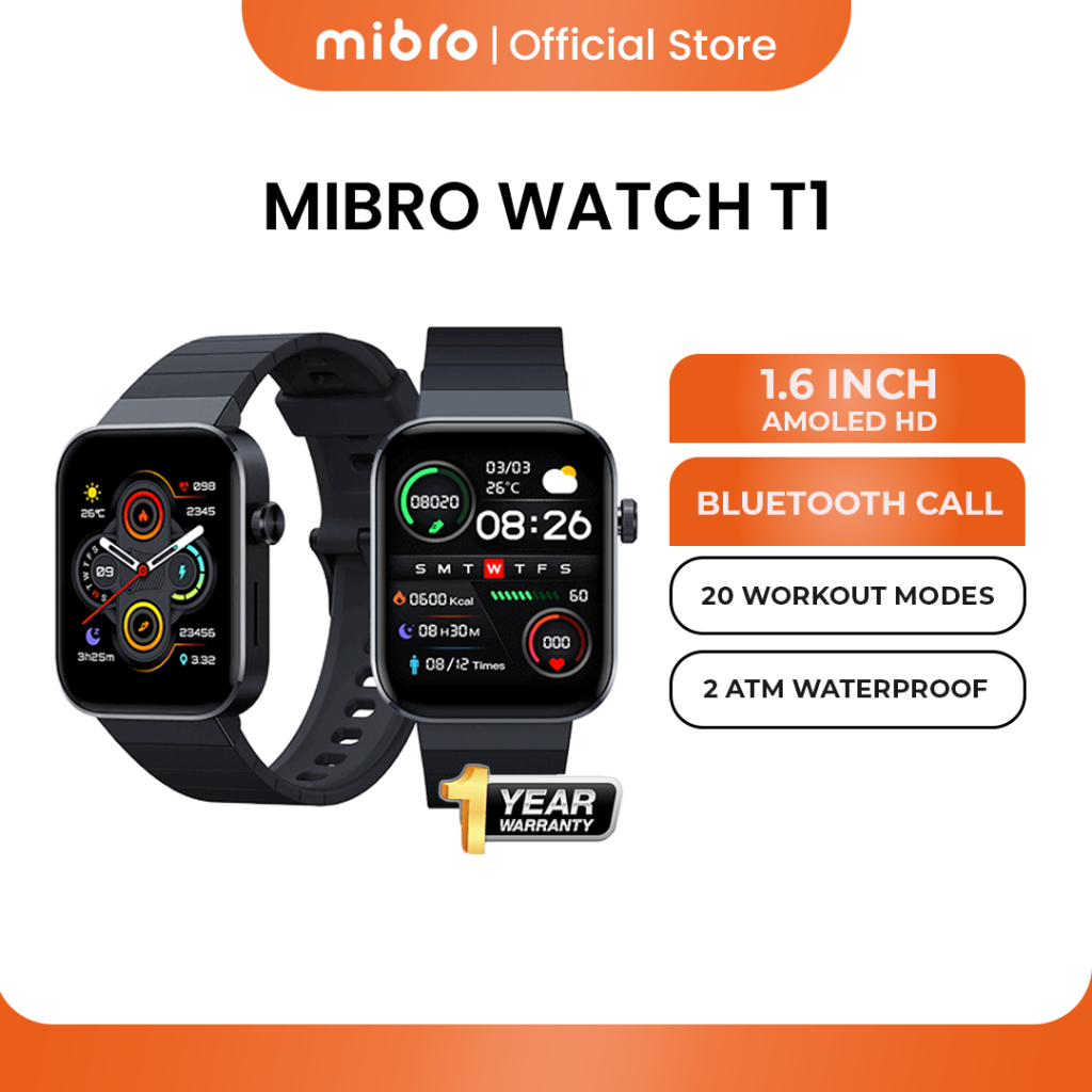 Jual Mibro Official T1 Fashion Smartwatch Jam Tangan 1.6" Amoled ...
