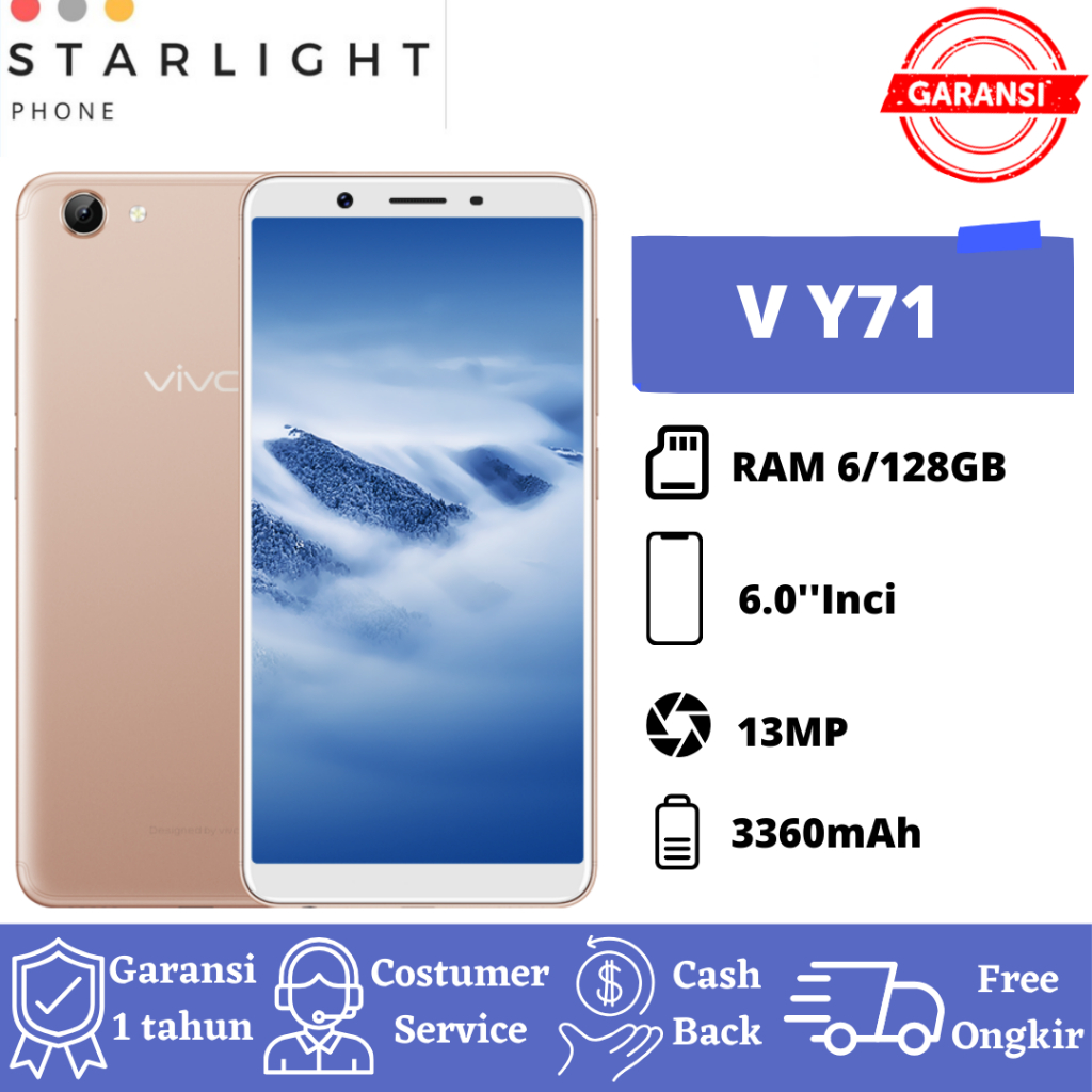 Jual HP VIVO Y71 Ram 6/128gb - Garansi 1 Tahun | Shopee Indonesia