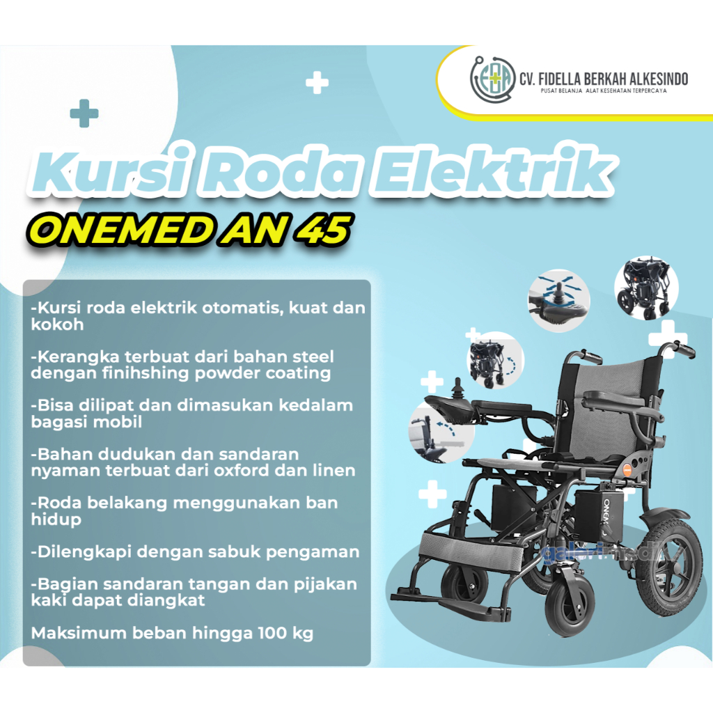 Jual Kursi Roda Elektrik AN 45 Onemed | Shopee Indonesia