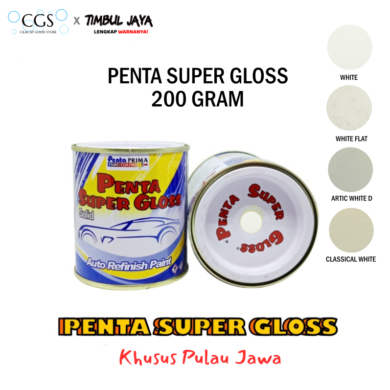 Jual Cat Penta PUTIH 200 gram - cat penta putih - cat motor putih ...