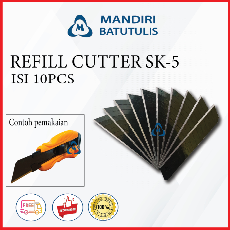Jual Refill Cutter Blade SK5 - Isi Cutter SK5 Tebal Hitam si 10pcs | Shopee Indonesia