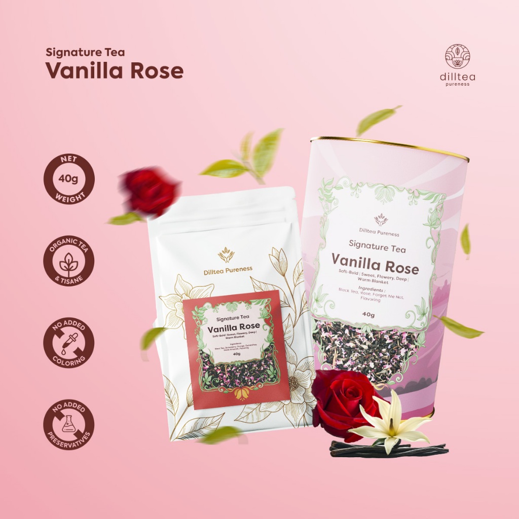 Jual DILLTEA Signature Tea - Vanilla Rose Tea | Shopee Indonesia