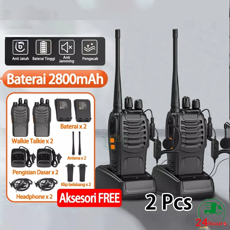 Jual Walkie Talkie Jarak Jauh HT WLAN UHF 10 Units Handy Talky Waterproof Portabel dengan ...