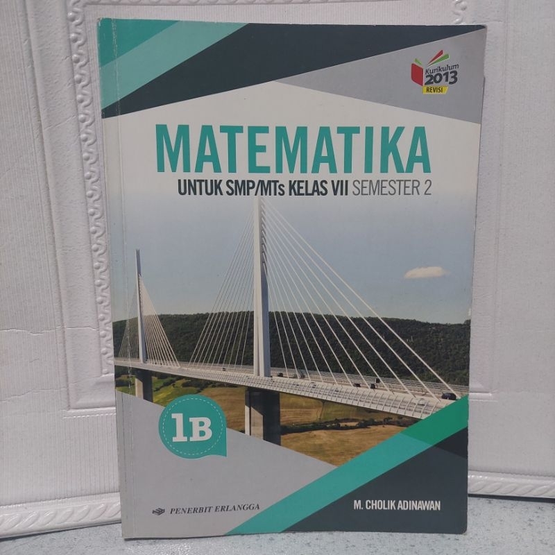 Jual BUKU MATEMATIKA KELAS 7 SMP 1B ERLANGGA(MULUS) | Shopee Indonesia