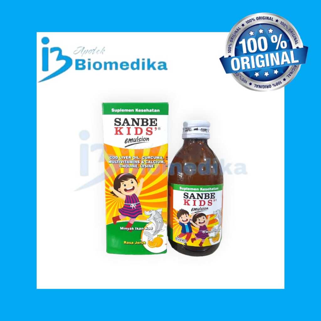 Jual Sanbe Kids Emulsion untuk Nafsu Makan dan Tumbuh Kembang Anak 200 ...