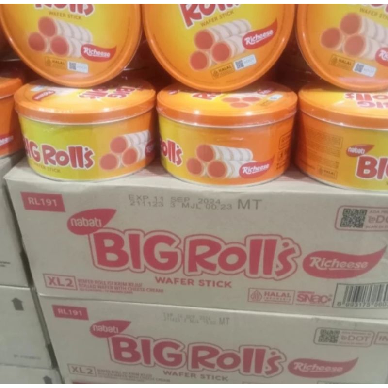 Jual Big Rolls Nabati Richeese Kaleng Biskuit 191gr | Shopee Indonesia