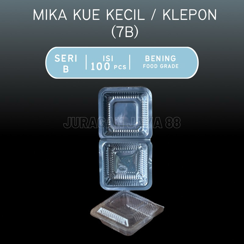 Jual (100 PCS) Mika Kue Mini Kecil Klepon 7B ukuran 7 x 7 x 3 cm Bening ...