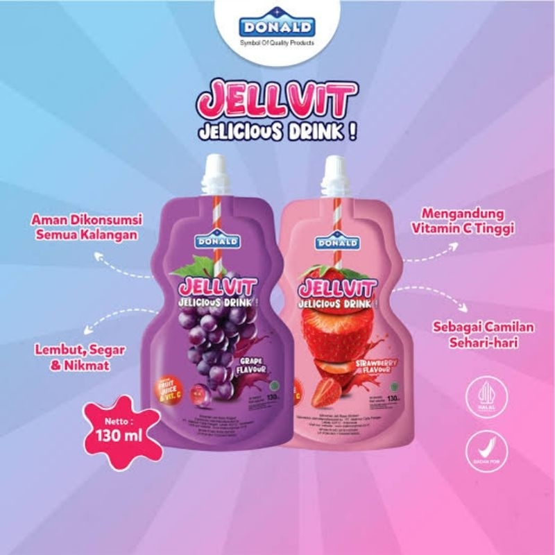 Jual DONALD JELLVIT 130ml Jelicious Drink Minuman Jelly | Shopee Indonesia