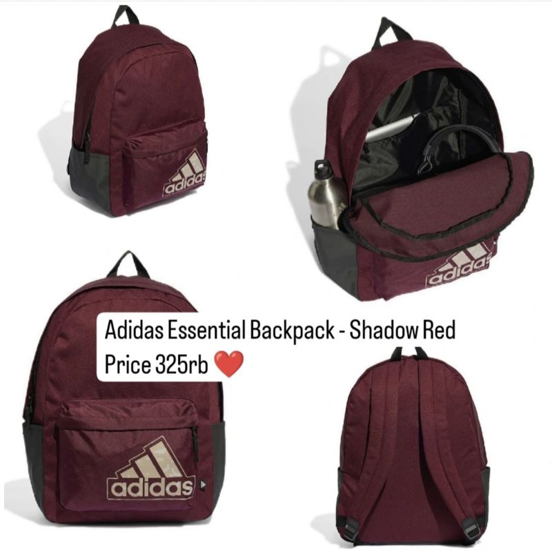 Jual Adidas Essential Backpack Shadow Rose Original | Shopee Indonesia
